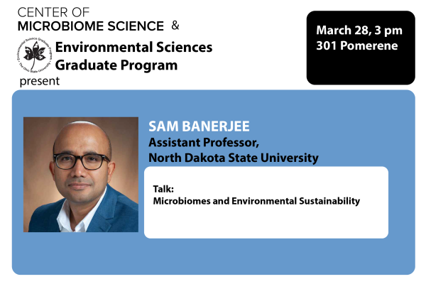 ESGP Seminar series & CoMS present Sam Banerjee | Microbiomes and Environmental Sustainability ...